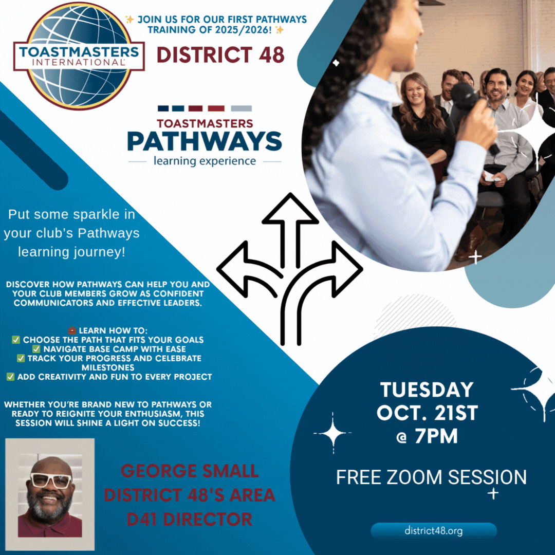 Pathways Training - 10/21/25 - Toastmasters District 48